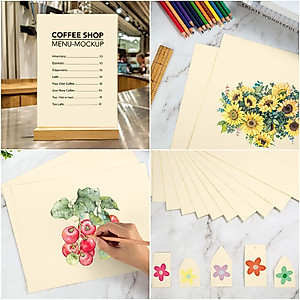 150 Sheets Cream Pastel Color Card Stock Paper, 67lb Cover Medium Weight Cardstock, 8.5 x 11 Inch Paper for Arts Crafts, Coloring, Announcements, Stationary Printing at School, Office, Home(Cream)