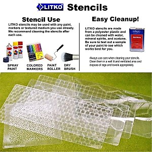 LITKO 1-inch Square Stencil, Square Dot Pattern