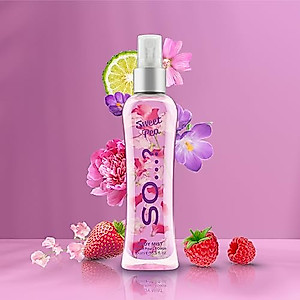 So…? Sweet Pea Body Mist - Floral Perfume for Women with Bergamot, Sweet Pea, Peony Notes - Ideal Gifts for Women - Body Spray for Women - 3.5 oz