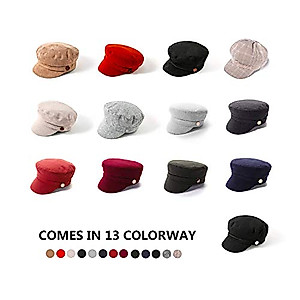 accsa Womens Fashion Newsboy Cap Bakerboy Cabbie Gatsby Pageboy Visor Beret Hat Burgundy