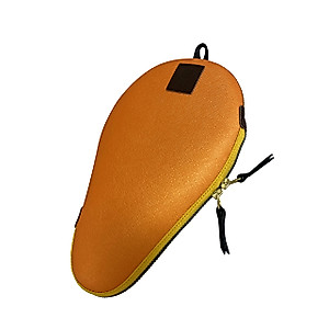 OneJoy Table Tennis Racket Bag, Single Ping Pong Paddle Case, Table Tennis Racket Cover, Ping Pong Bat Case for Single Table Tennis Bag with Zipper [ Orange] 11 inch x 6.7 inch (28cm x 17cm)