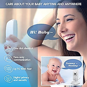 Axvue Video Baby Monitor, Slim Handheld, Non-Slip Design, 2.8" Vertical Screen Monitor & 2 Camera, Range up to 1000ft, 12 Hour Battery Life, 2-Way Talk, Night Vision, Temperature Monitor, No WiFi.