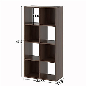 WAHEY Bookcase, 8 Cube Open Storage Organizer Display Bookshelf, HOFB008