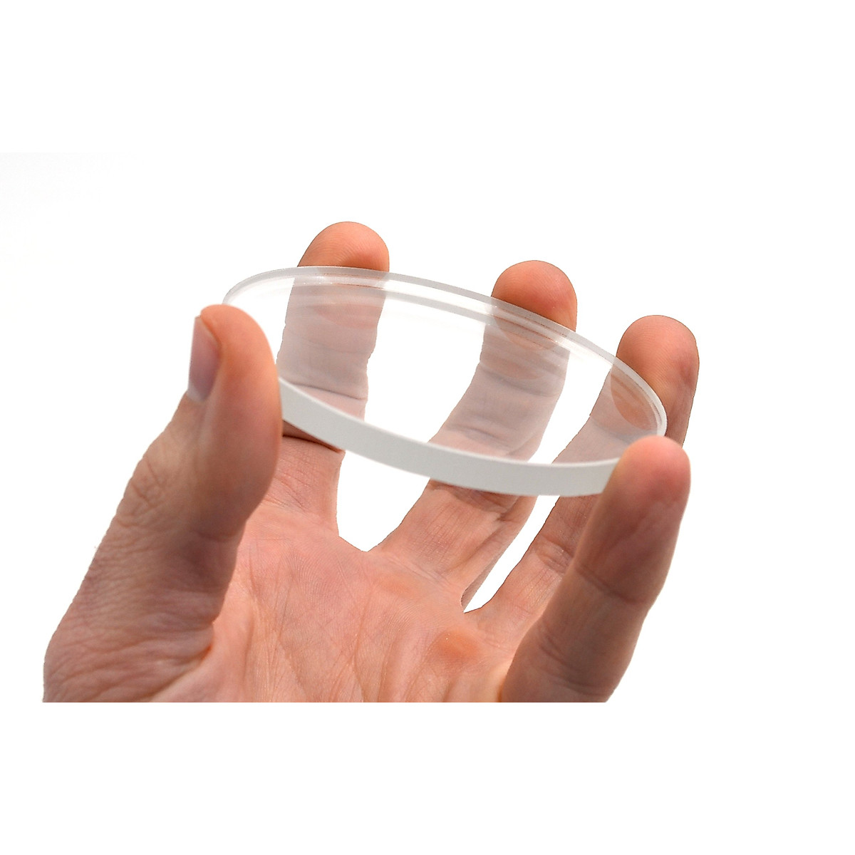 EISCO Double Concave Lens, 1000mm Focal Length, 3" (75mm) Diameter - Spherical, Optically Worked Glass Lens - Ground Edges, Polished - Great for Physics Classrooms