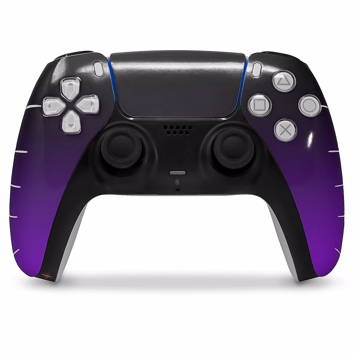 WraptorSkinz Skin Wrap compatible with Sony PS5 DualSense Controller Smooth Fades Purple Black (CONTROLLER NOT INCLUDED)