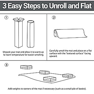 Office Chair Mat for Hardwood Floor&Tile Floors - 45×59 Inch L & U Shaped, Desk Chair Mat for use on Large Desks & Large Computer Tables, EVA Material Odorless&Non-Slip&Easy to Clean&Without Curling