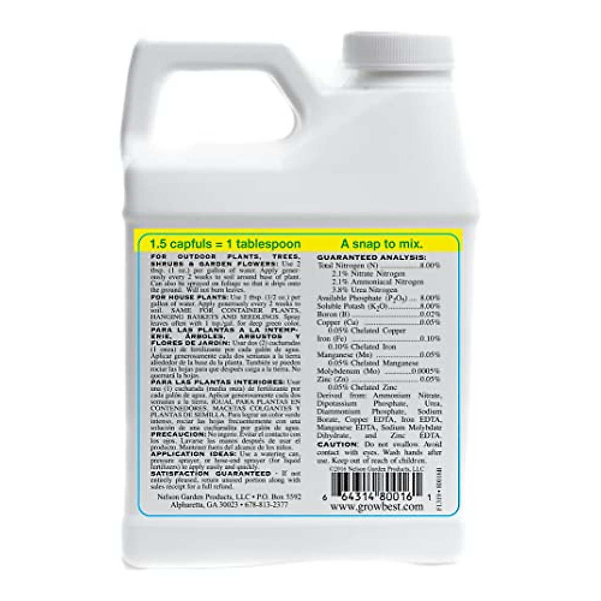 Grow Best 8-8-8 Liquid Plant Food