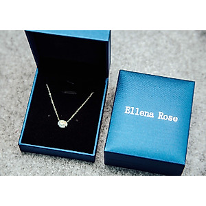 Sterling Silver Opal Necklace, 925 Sterling Silver & 14K White Gold Plating, October Birthstone Necklace, Small Oval Opal Jewelry For Women, Gemstone Necklace, Simple Necklace (White Gold)