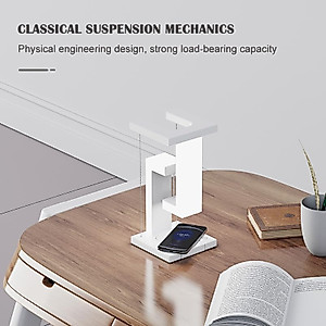 TEDATATA Suspension Anti-Gravity Table Lamp, Wireless Charging of Mobile Phone, Creative Home Furnishings LED Bedside Lamp, Bedroom Sleep Light Reading Light