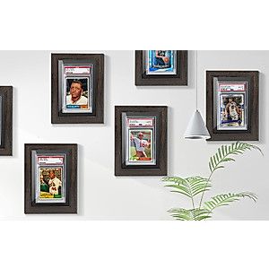 tutata PSA Graded Card Display Frame, Walnut Frame for PSA Card, Sport Card Display Case