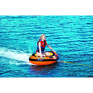 WOW Sports - Lil' Skipper Inflatable Towable Tube - 1 Rider - Perfect For Kids & Adults - Soft Top - Boating Accessory