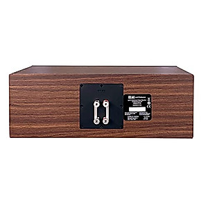 ELAC Uni-Fi Reference 3-Way 5-1/4" Center Speaker, Oak or Walnut Center Speaker for Home Theater, Black Baffle with Walnut Sides