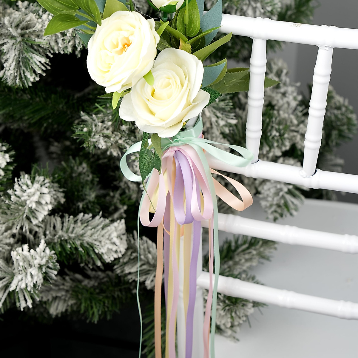 DINDOSAL Pastel Ribbon Assortment - 3/8" Double Face Satin Ribbon, 6 Rolls, 60 Yards for Gift Wrapping, Wedding Party Decorations