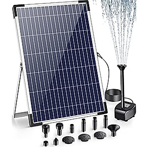 Solar Water Pump Outdoor, 12 Watt Solar Fountain Pump 360GPH+ Flow, Solar Water Fountain Kit with 7 Water Styles for Garden Pond Pool Waterfall Hydroponics Bird Bath