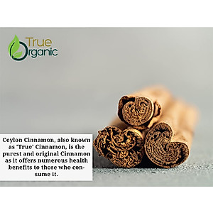 True Organic Ceylon Cinnamon Powder, 1 lb, Premium Grade Ceylon Cinnamon, Gluten Free Cinnamon Powder, Organic Cinnamon powder USDA & Kosher Certified, Non-GMO.