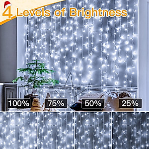 Ollny Outdoor String Lights 800LED 262FT, Waterproof Led Fairy Light with Remote Plug in 8 Modes, Cool White Christmas Lights for Outside Indoor Bedroom Patio Camping Garden