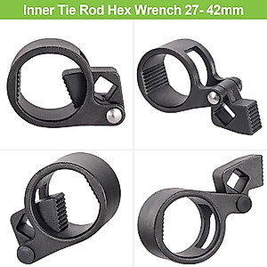 Toolwiz Universal Inner Tie Rod Hex Wrench Repair Removal Tools 27-42mm for Car Truck Vehicle Motorcycle, Inner Tie Rod Removal Tool Compatible with Mercedes Benz, BMW, Toyota, Honda, Ford