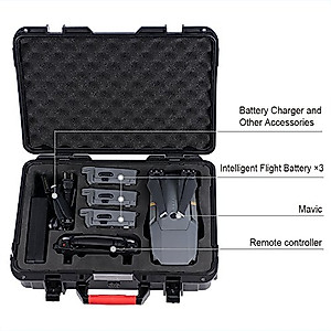 Smatree 10.2L Waterproof Carrying Case Compatible for Mavic Platinum/DJI Mavic Pro Mavic Fly More Combo（Not fit for Mavic 2 Pro/Mavic 2 Zoom）