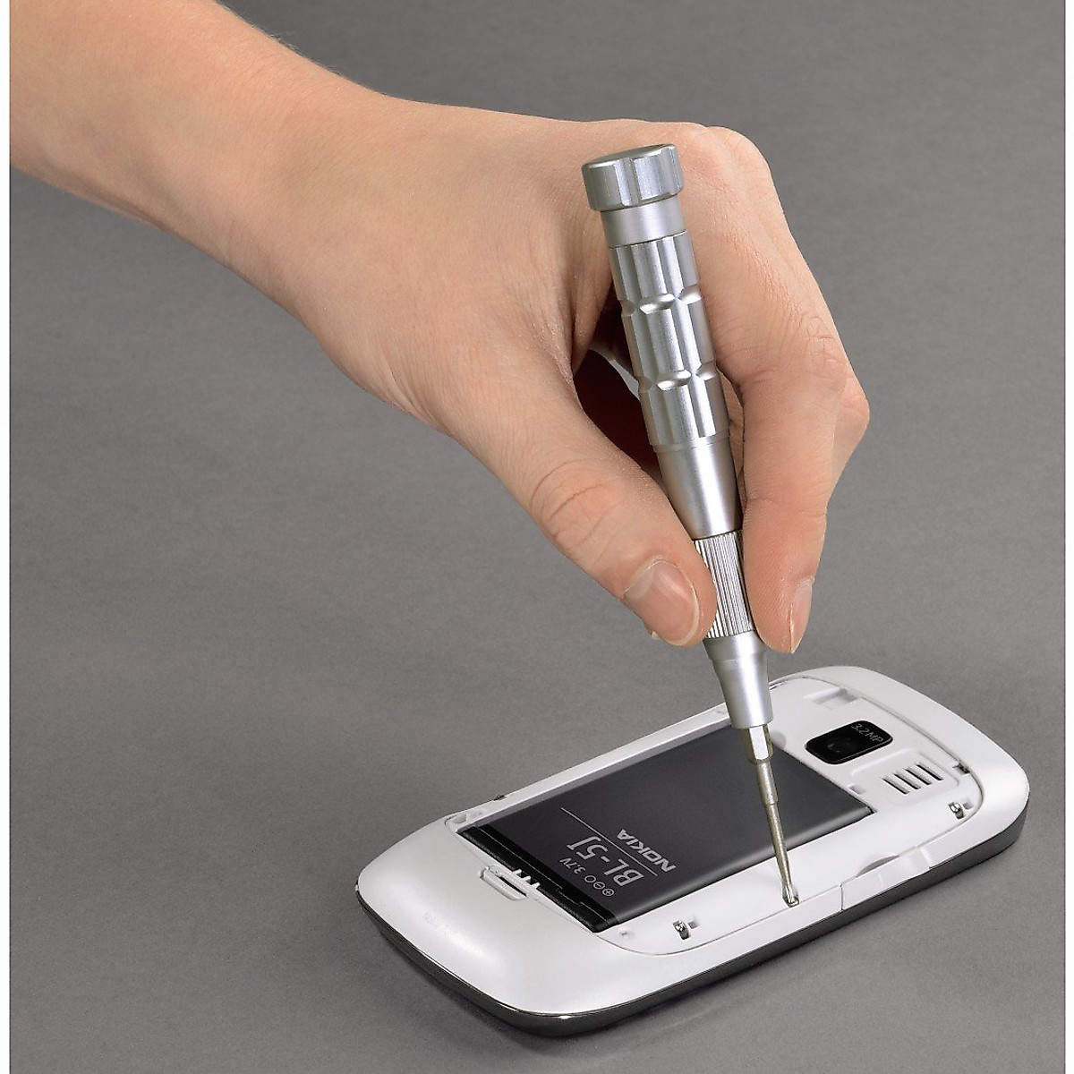 Hama | Portable Small Universal Precision Screwdriver Kit With Case, Silver