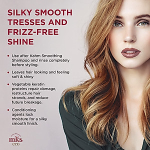 MKS eco Kahm Smoothing Conditioner, Original Scent - 25 fl oz - Detangle, Moisturize & Repair Hair - With Moroccan Argan Oil, Hemp Seed Oil & Vegetable Keratin Protein - Vegan, Cruelty Free