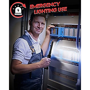 Coquimbo Tool Gifts for Men, Rechargeable LED Work Lights Grill Light Flashlights with Magnetic Base 5 Modes 360° Rotate(2pack Black)