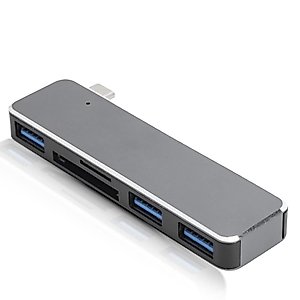 5-in-1 USB C Adapter,5 in 1 Hub Aluminum Alloy Docking Station,TypeC to Memory Card Network Adapter,TypeC Hub Multifunction Docking Station Electronic Adapter