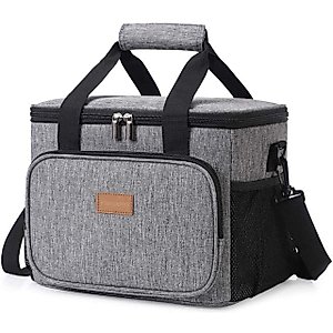 Large Cooler Bag 15L Insulated Lunch Bag 25 Cans Portable Cooler Bag/Lunch Box with Insulated Layer for Picnic, Beach, Work, and Travel hot and Cold Storage Leakproof