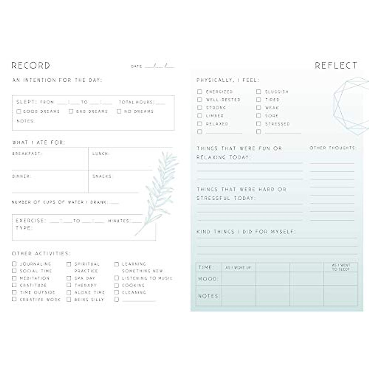 Self-Care: A Day and Night Reflection Journal (90 Days) (Inner World)