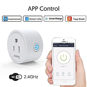 Avatar Controls Smart Plugs Wi-Fi Outlet 4 Pack - Smart Plugs That Work with Alexa/Google Home/Smart Life, Timer ON/Off Plug, Schedule Built-in App, Mini Wireless Socket, No Hub Required