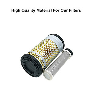 MOWFILL 6C060-99410 Air Filter With 32721-58242 Inner Filter Replace for Kubota K7311-82390 6A100-82630 GA100-82630 Fits B1410 B1610 B2710 B1700 B2100 B2400 B2410 B2630 B3200 B3300 B7300 B7400 B7410