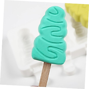 NOLITOY 2pcs Popsicle Mold Christmas Fondant Molds Diy Ice Cream Popsicle Ice Mold Ice Cream Mold Cakesicle Christmas Popsicle Maker Tray Ice Cube Tray White Soft Drink Simple