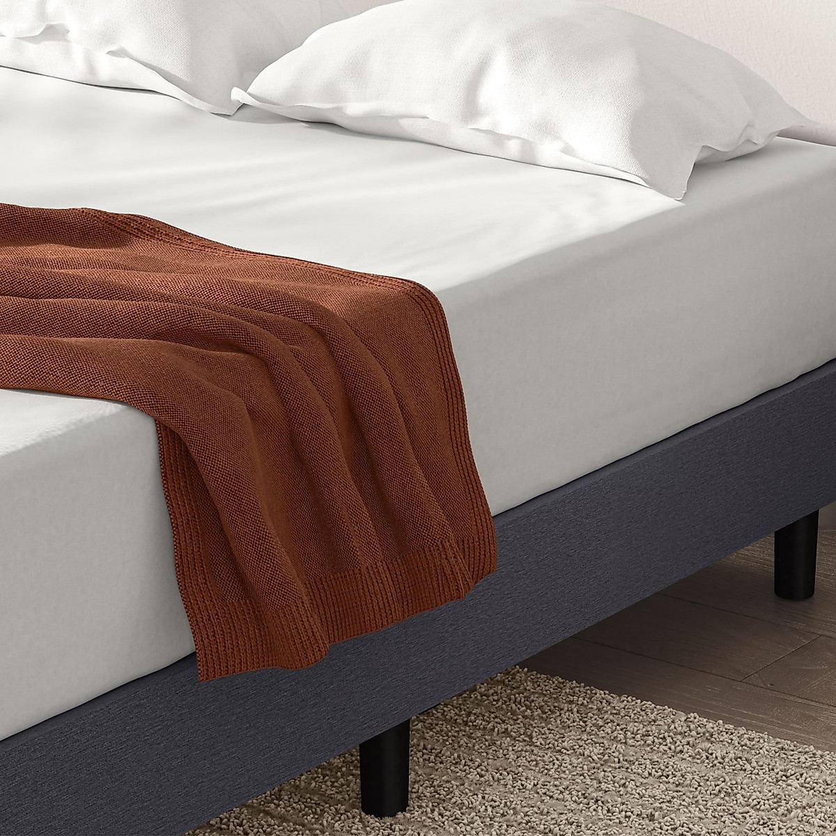 Leesa Platform Bed for Mattress, King Size / 30-Night Trial, Grey