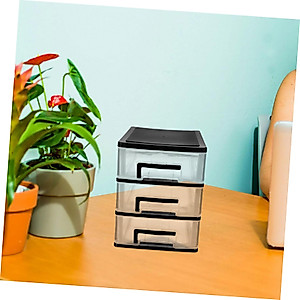 PRETYZOOM 2pcs Drawer Type Closet Multi-Layer Storage Shelf Storage Cabinet