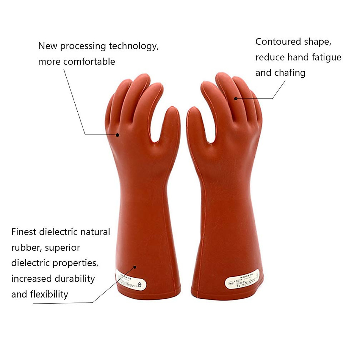 ShuangAn Electrical Insulated Rubber Gloves Electrician 12KV High Voltage Safety Protective Work Gloves Insulating for Lineman Man Woman