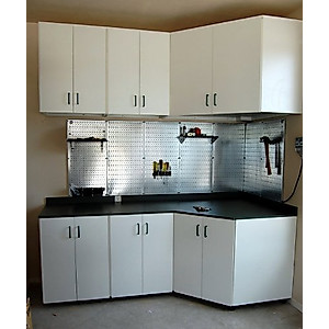 Wall Control Pegboard Basic Utility Tool Storage Pegboard Organizer with Black Accessories