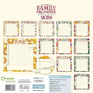 Emma Bridgewater Golden Tulips Family Planner Calendar 2024