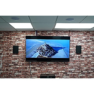 Rockville 2 RockSlim Black Home Theater 5.25" 240w Easy Wall Mount Slim Speakers