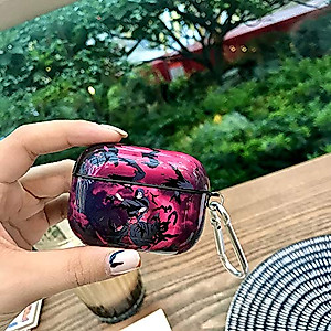 Air pod Pro Case, YAKFX Shockproof and Drop-Proof Luxury TPU Hard Protective Cover, IMD Fashion Pattern Printing, Air pod Pro Case Suitable for Everyone (TPU/Pro/Bat Itachi)