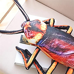 The Flash Store 13.78 in Creative 3D Cockroach Plush Toy Realistic Cockroach Stuffed Animal Toy Funny Home Sofa Car Decoration Party Favors Throw Pillow Birthday Gifts