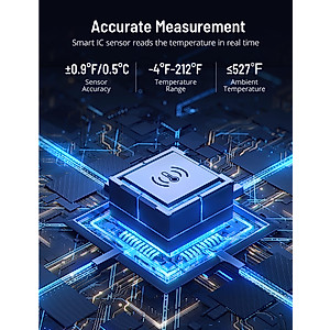 Paris Rhône 263ft Smart Meat Thermometer, Wireless Meat Thermometer, Food Thermometer with Smart Alert, IP67 Waterproof, Dishwasher Safe for The Grill, Kitchen, Garden, Rotisserie (Bamboo/2 Probes)