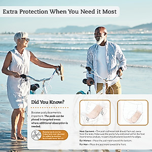 Tranquility TopLiner Disposable Booster Pads, Super (15" x 4.25") Flow-Through Design with Adhesive Strip for Max Absorption, Adult Unisex, 200ct Case