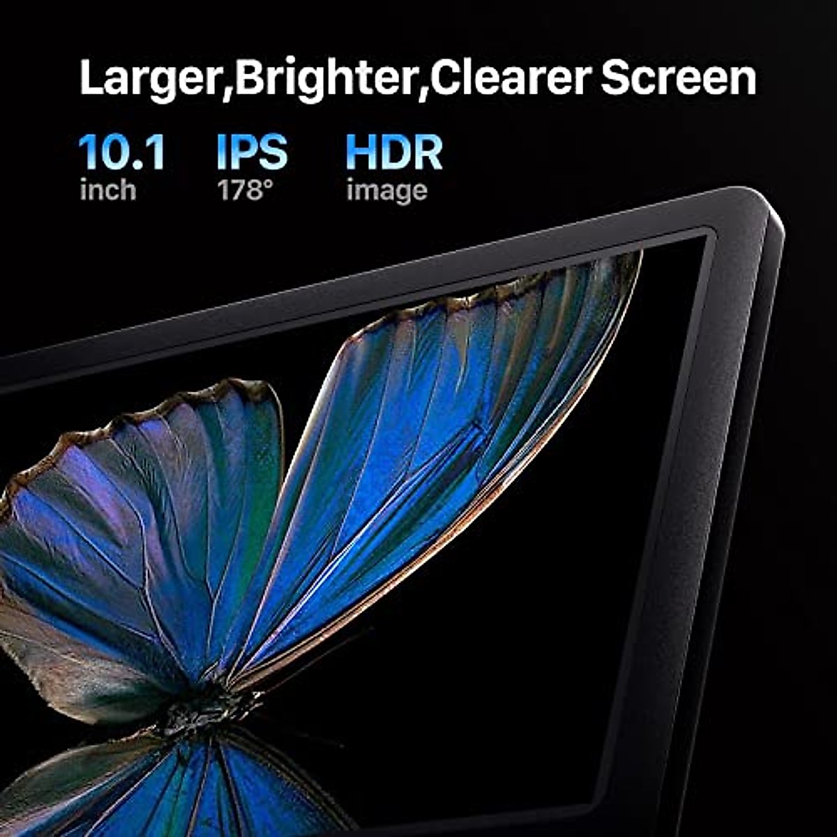 TOMLOV DM602 HDMI Digital Microscope with 3 Lens, Soldering Microscope with 10.1 Inch Screen, LCD Coin Microscope Full View, 2K Video Microscope for Adults, Biological Slide Microscope, 64GB