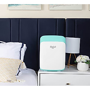 Cooluli 15L Mini Fridge for Bedroom - Car, Office Desk & College Dorm Room - 12V Portable Cooler & Warmer for Food, Drinks, Skincare, Beauty, Makeup & Cosmetics - AC/DC Small Refrigerator (Turquoise)