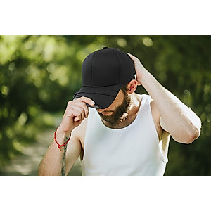 POPKORS Teamlife Max Cool Air Ventilation Mesh Back Performance Sport Outdoor Baseball Cap Hat (Black)