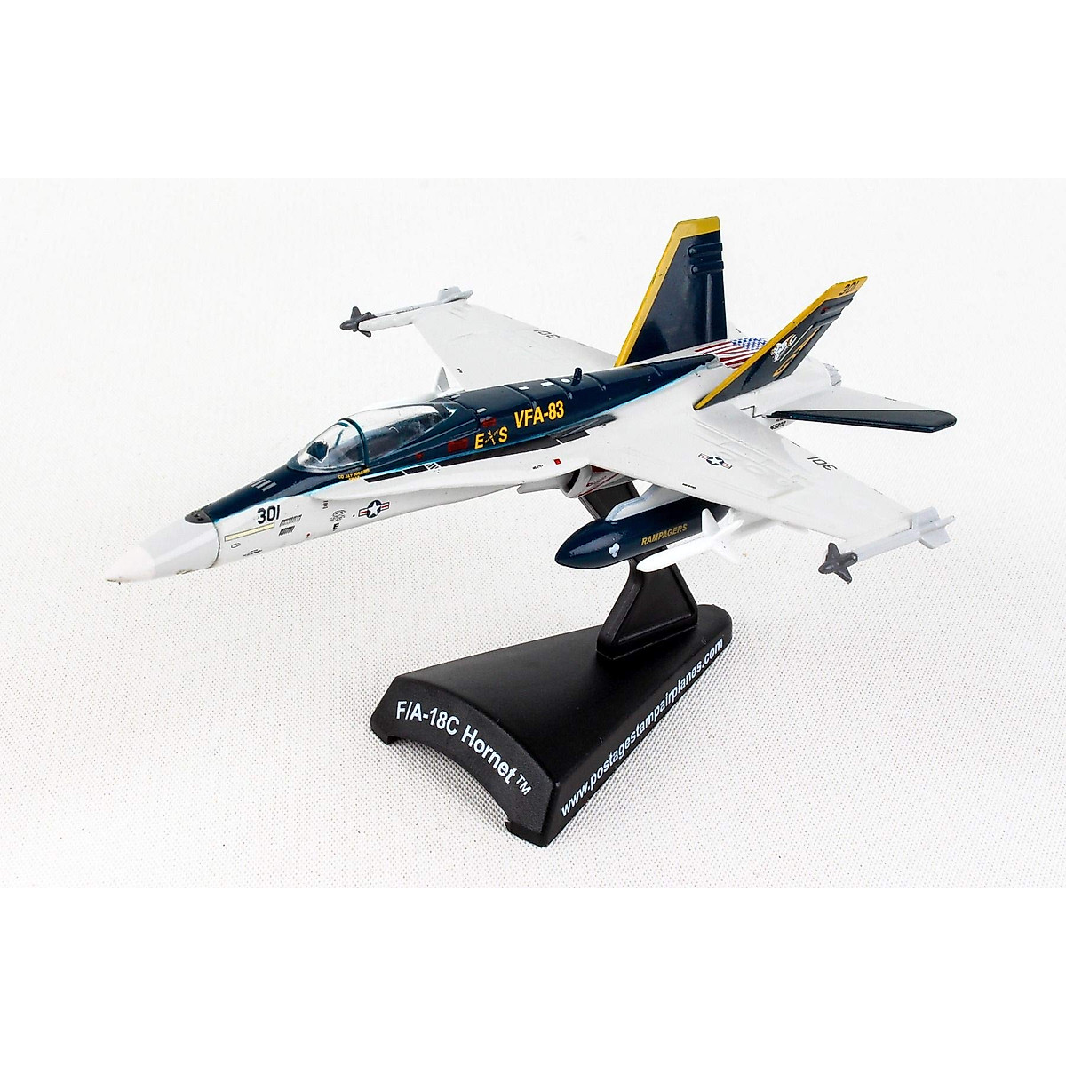 Daron Postage Stamp F/A-18C 1/150 Rampagers VFA83 (PS5338-4), Black