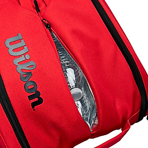Wilson RF DNA Tennis Racket Bag - Red, Holds up to 12 Rackets