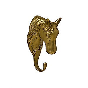 Tack Room Studio Brass Horse Head Hanger (Brass)