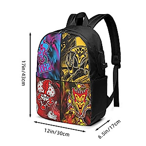 HatChetMan ICP 17 in Backpack USB Charger Bookbag Laptop Bag Bookbag Unisex Classic Fashion Backpack