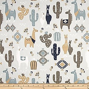 Premier Prints Llama Love Awendela, Fabric by the Yard