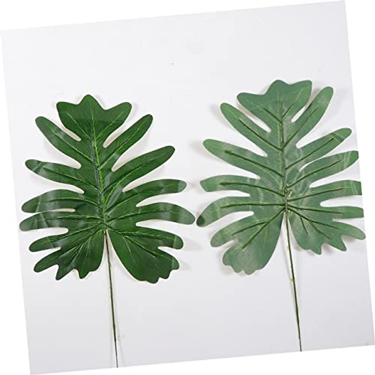 Abaodam 2Pcs Simulated Leaves Tropical Palm Leaves Fake Palm Tree Leaves House Plants Artificial Green Plants Faux Plants Greenery Decor Simulation Leaf Tropical Plant Leaves Photo Props